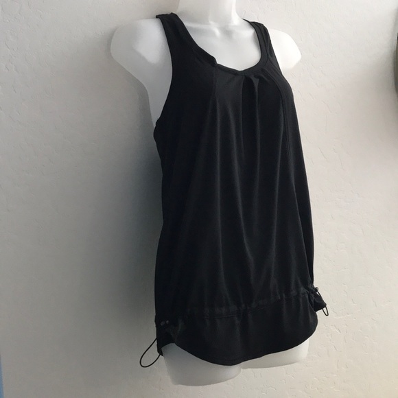 32 Degrees | Tops | 32 Cool Cinch Bottom Black Tank Fitted Flowing ...